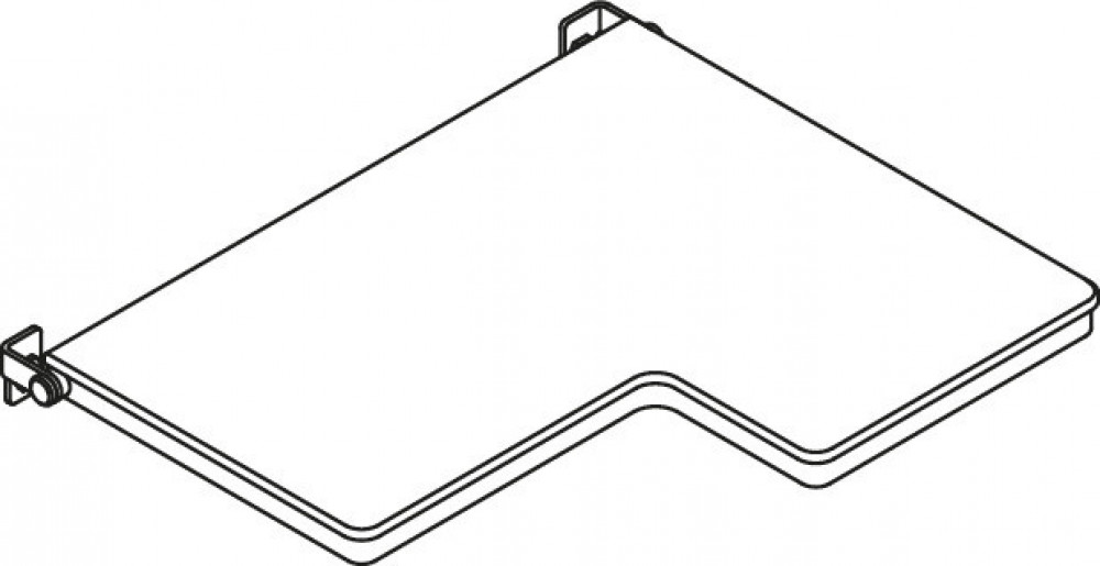 L-shaped shower compartment seat with lift-up feature (ADA) | HEWI