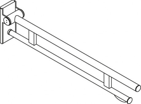 Mobile hinged support rail Duo | HEWI