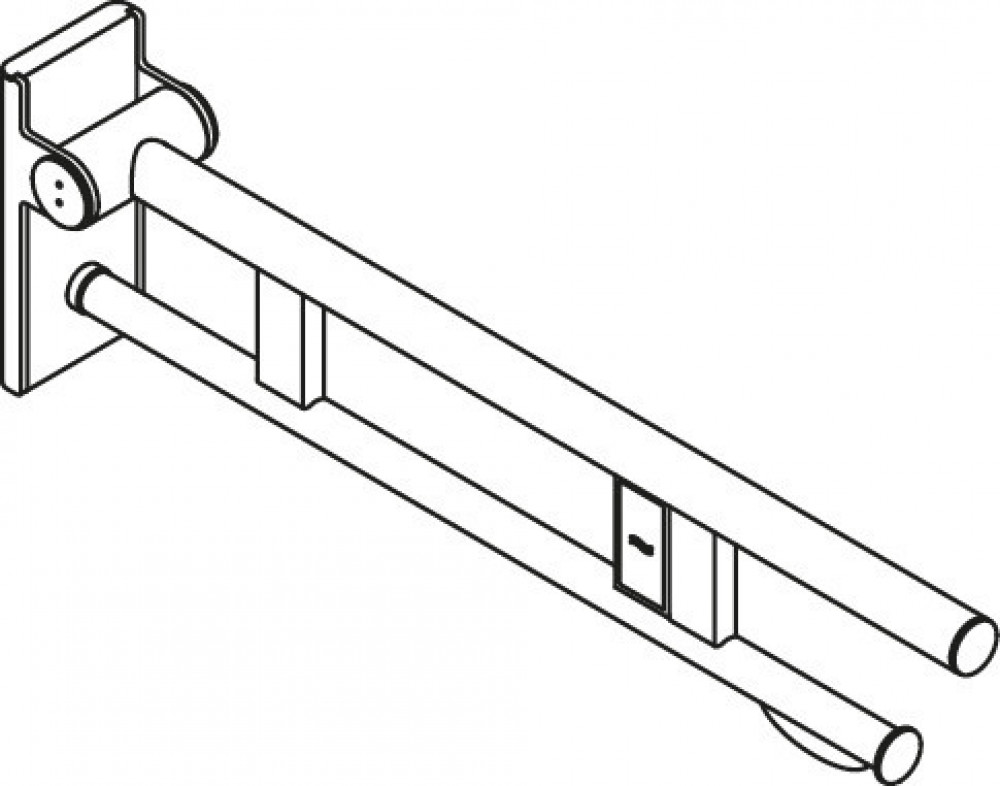 Mobile hinged support rail Duo | HEWI